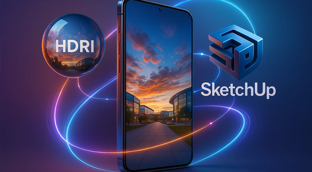 ترفندهای ساخت HDRI موبایلی برای رندرهای حرفه‌ای در SketchUp
